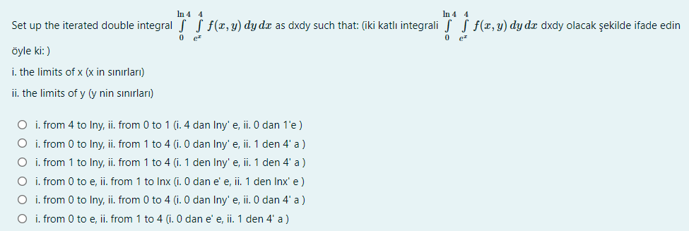 Solved Set up the iterated double integral | Chegg.com