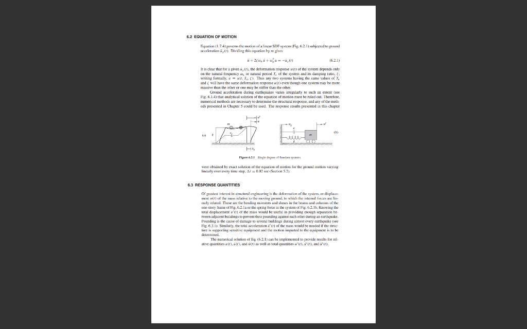 Solved this is a structure dynamic, please explain it to me | Chegg.com