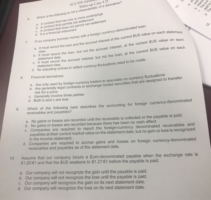 Solved 1. A forward contract: a. Is a commitment to buy or | Chegg.com
