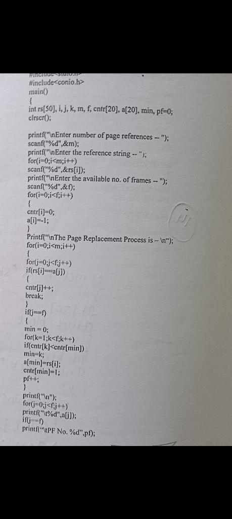 Solved printf("\%dht", m[j]); if(flag[i]=0) printf("PF No, | Chegg.com