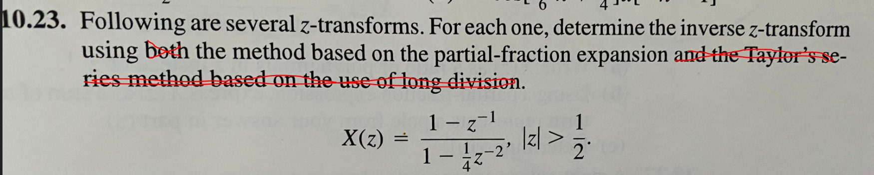 Solved 10.23. Following are several z-transforms. For each | Chegg.com