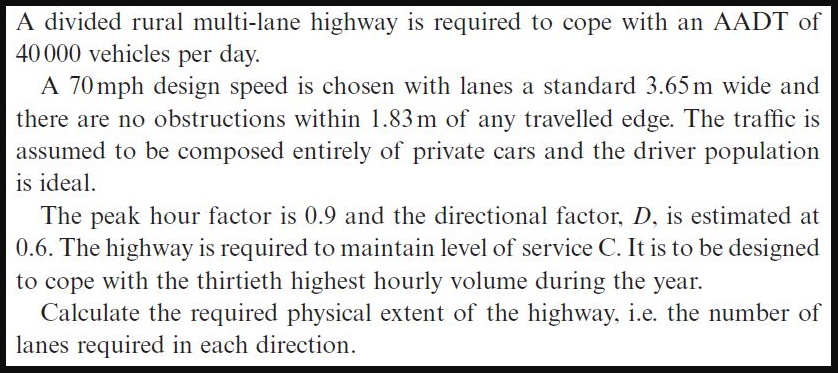 Solved A divided rural multi-lane highway is required to | Chegg.com