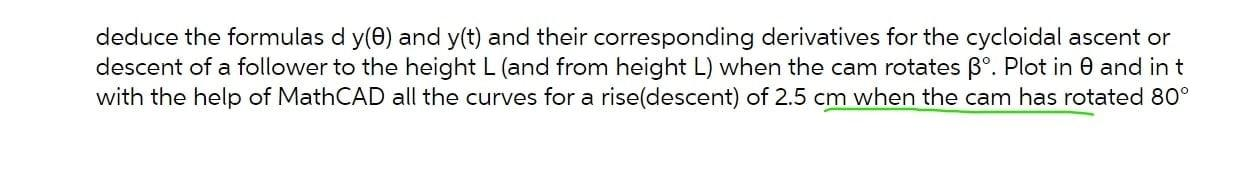 Solved deduce the formulas d y(0) and y(t) and their | Chegg.com