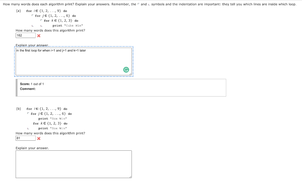 Solved How many words does each algorithm print? Explain | Chegg.com