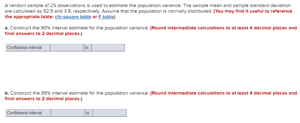 Solved A Random Sample Of 25 Observations Is Used To