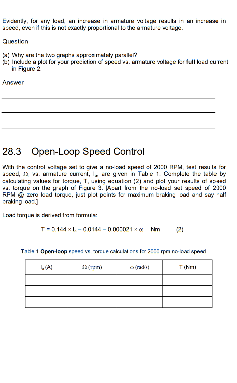 LCS-4 SPEED CONTROL OF DC MOTORS Introduction The | Chegg.com