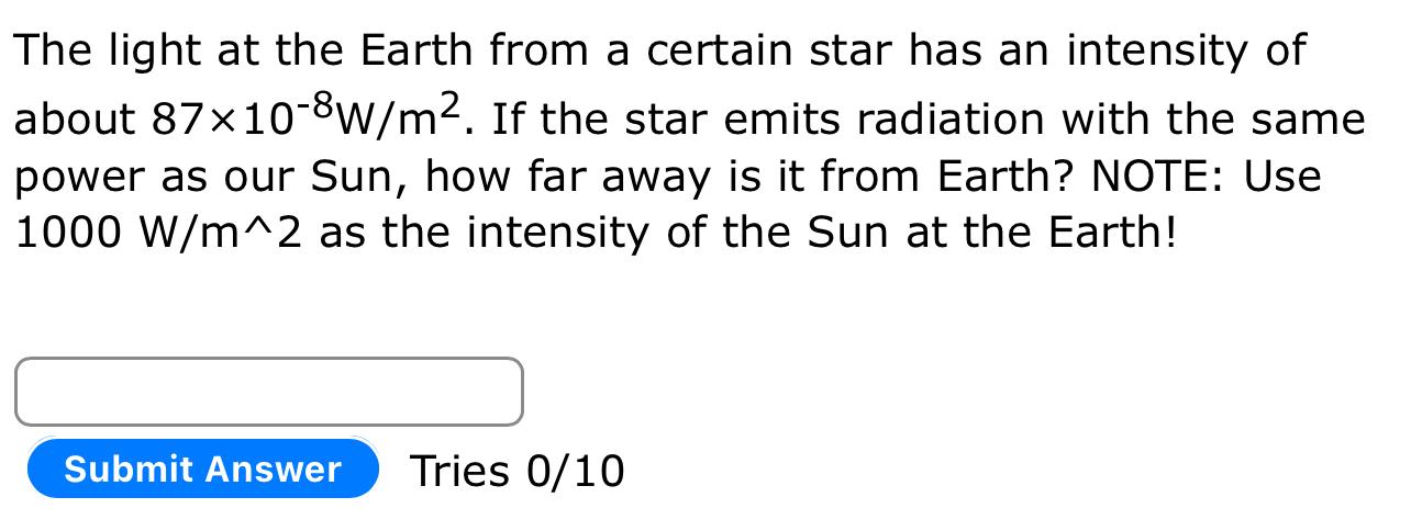 Solved The light at the Earth from a certain star has an | Chegg.com