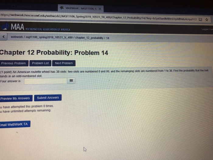 Solved WeBWork: MGF1105s x | Chegg.com