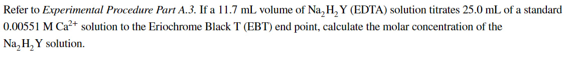 Solved Refer to Experimental Procedure Part A.3. If a 11.7mL | Chegg.com