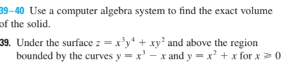 Solved 39-40 ﻿Use a computer algebra system to find the | Chegg.com