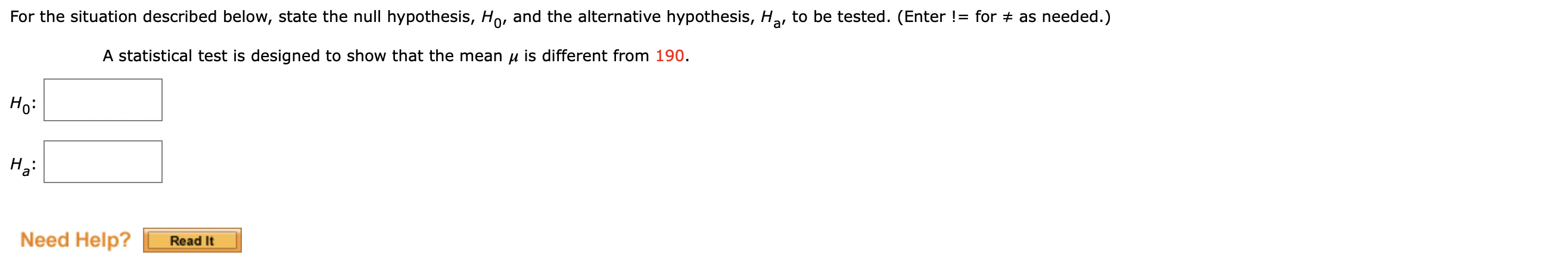 Solved For the situation described below, state the null | Chegg.com