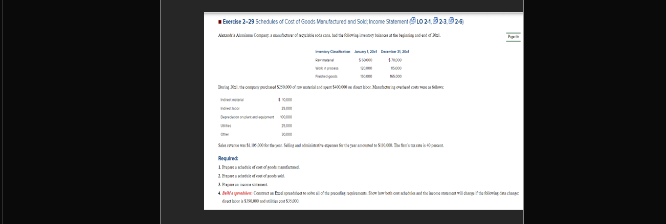 Solved - Exercise 2-29 Schedules of Cost of Goods | Chegg.com Solved - Exercise 2-29 Schedules of Cost of Goods | Chegg.com