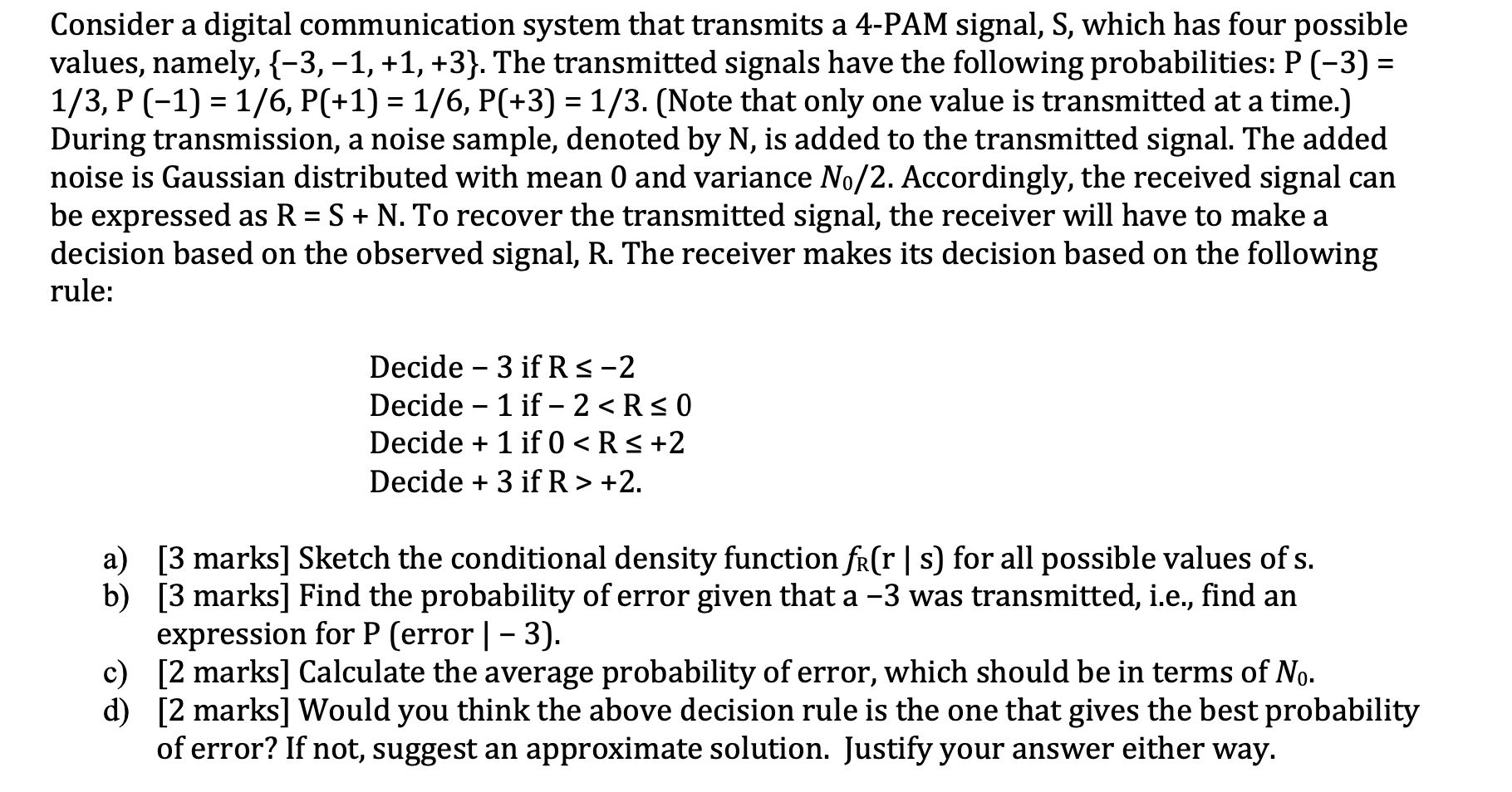 Consider a digital communication system that | Chegg.com