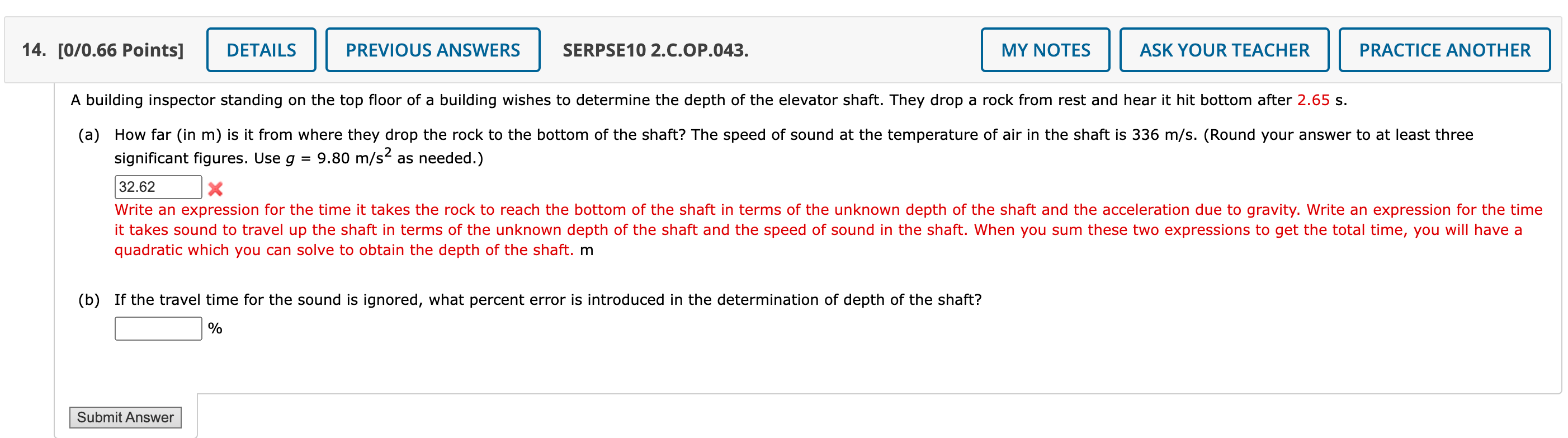 Solved significant figures. Use g=9.80 m/s2 as needed.) | Chegg.com