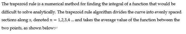 Solved The trapezoid rule is a numerical method for finding | Chegg.com