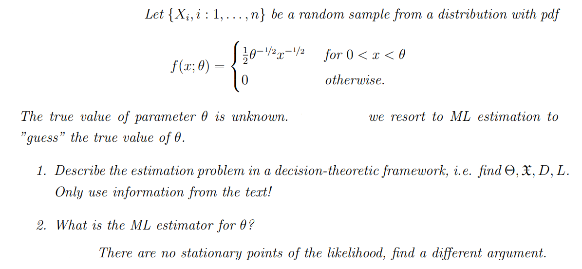 Solved Let {Xi,i:1,…,n} be a random sample from a | Chegg.com