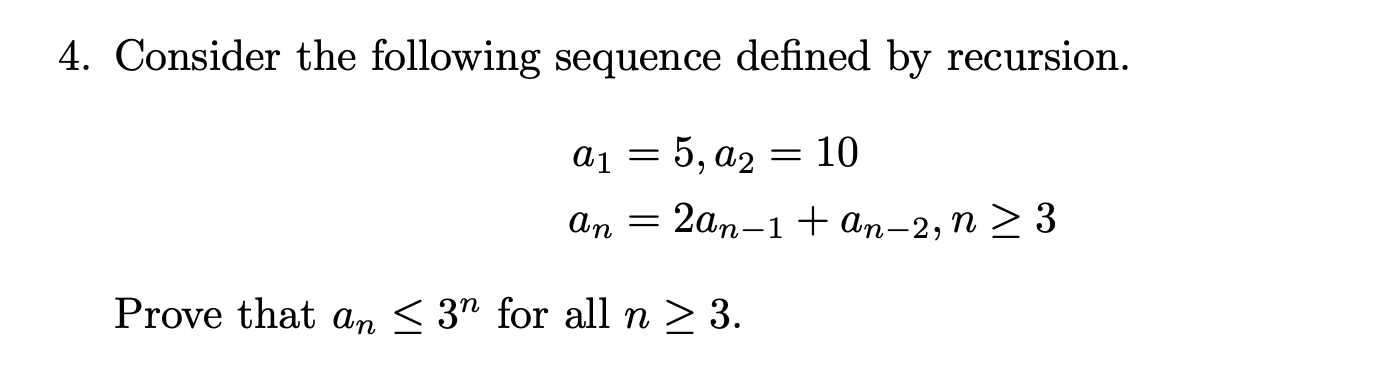 Solved Consider the following sequence defined by | Chegg.com Solved Consider the following sequence defined by | Chegg.com