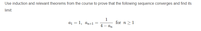 Solved Use induction and relevant theorems from the course | Chegg.com