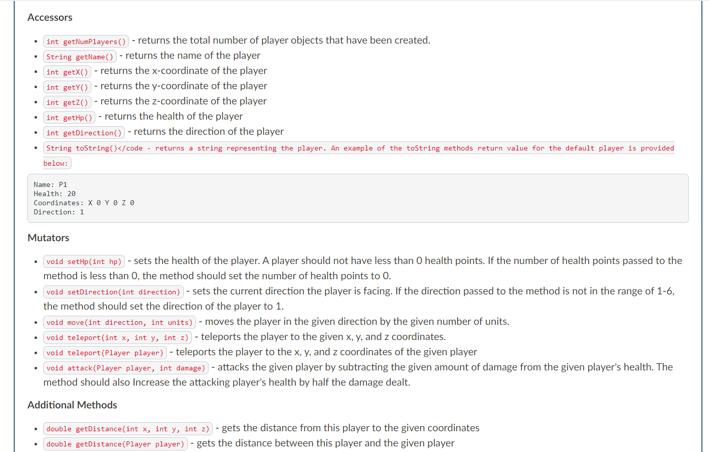 Solved For this assignment, you will create a class which | Chegg.com