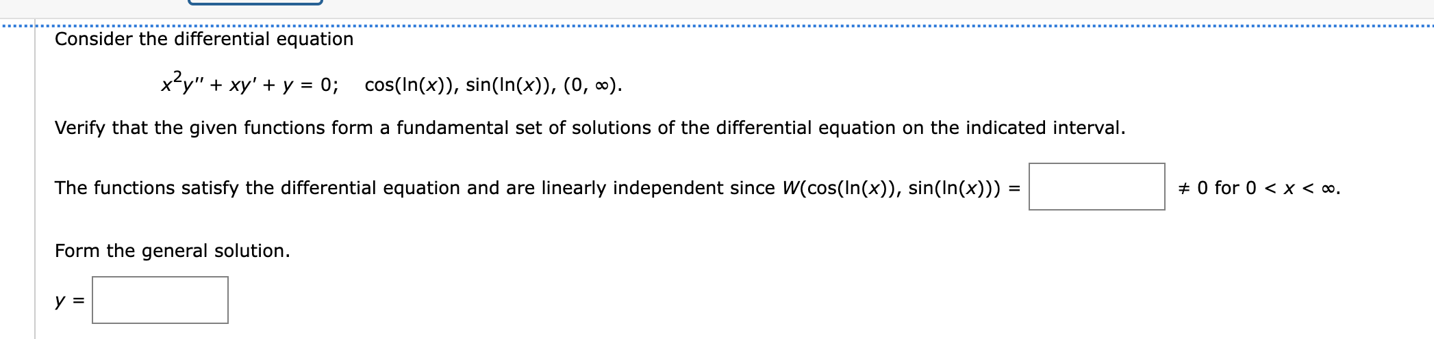 Solved Consider the differential equation | Chegg.com