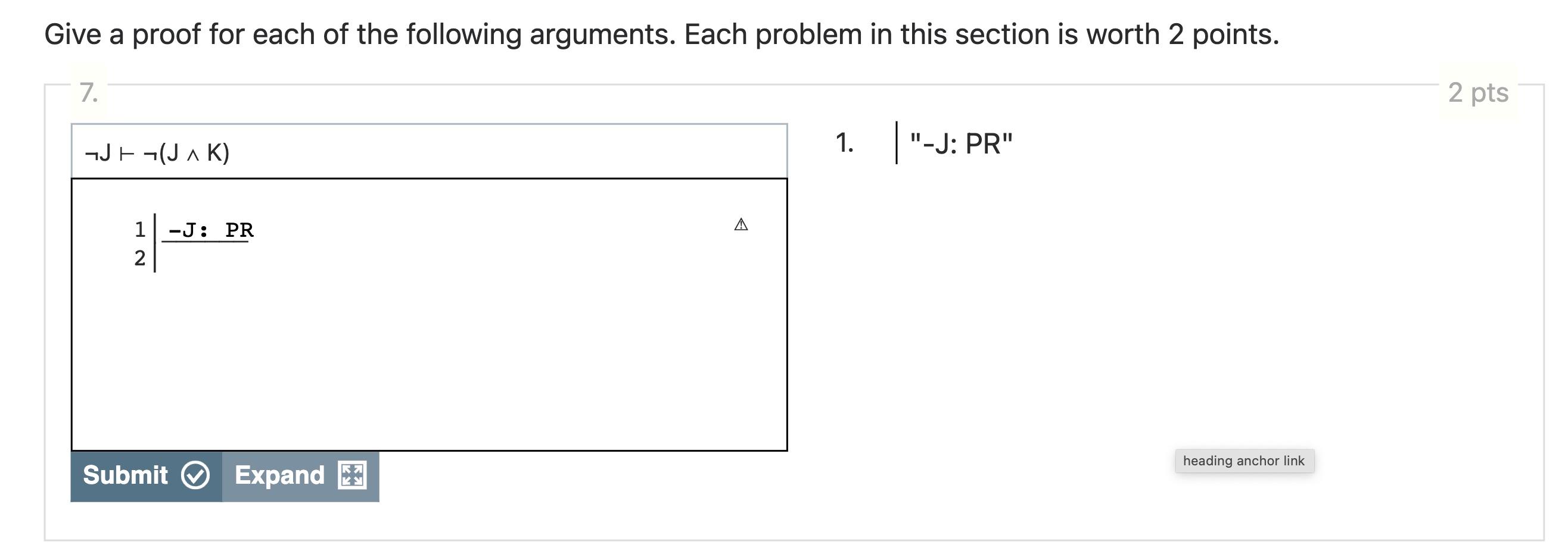 Give a proof for each of the following arguments. | Chegg.com