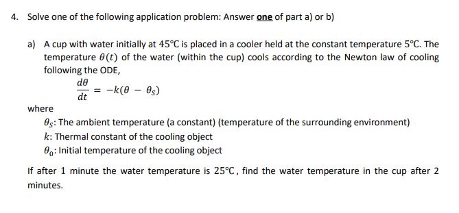 Solved 2. Solve the following ODEs by using an appropriate | Chegg.com