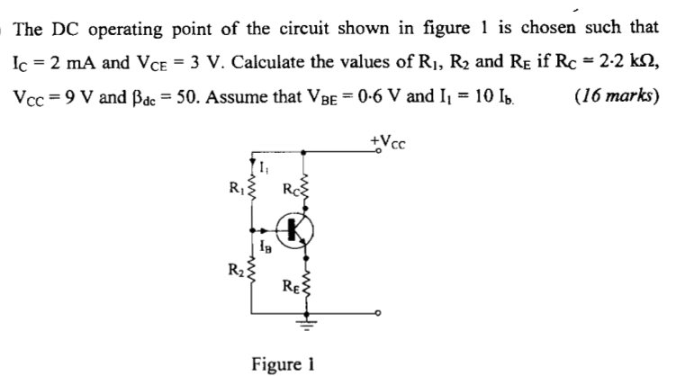 Solved The DC operating point of the circuit shown in figure | Chegg.com