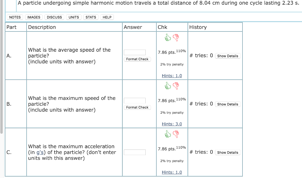 Solved A particle undergoing simple harmonic motion travels | Chegg.com