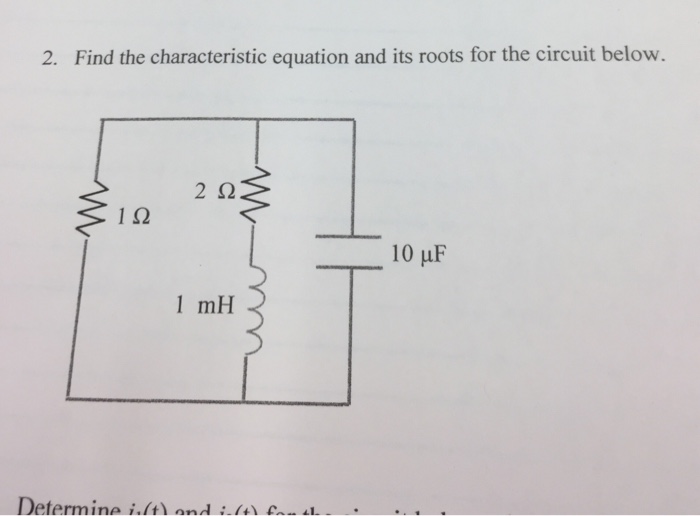 Solved Find The Characteristic Equation And Its Roots For