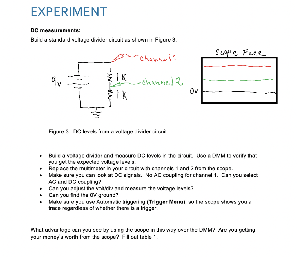 EXPERIMENT DC measurements: Build a standard voltage | Chegg.com