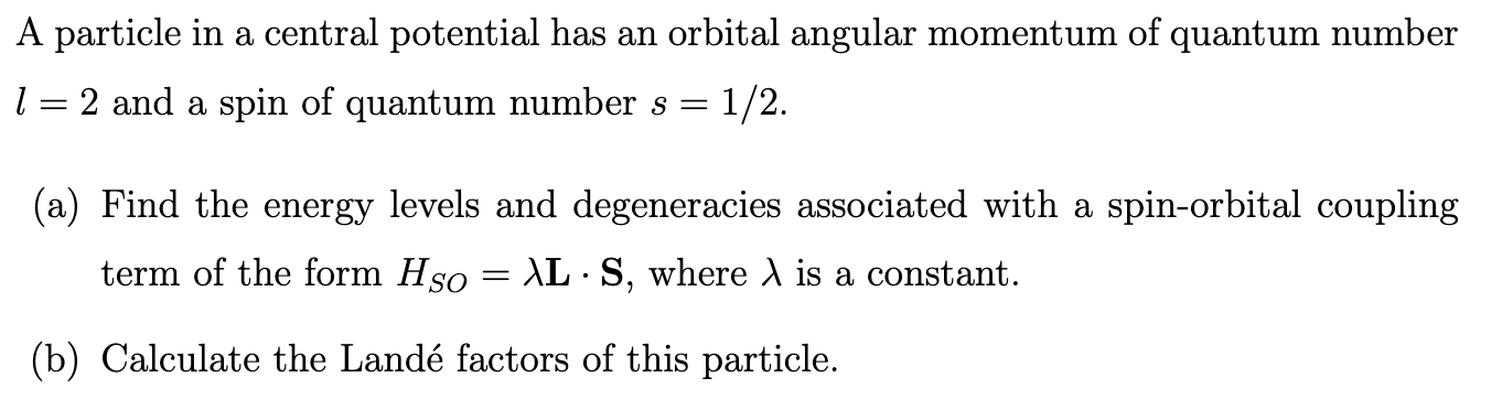 Solved A particle in a central potential has an orbital | Chegg.com