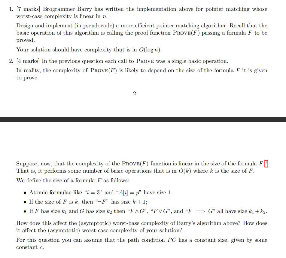 Solved Symbolic Pointer Matching In the first part of this | Chegg.com