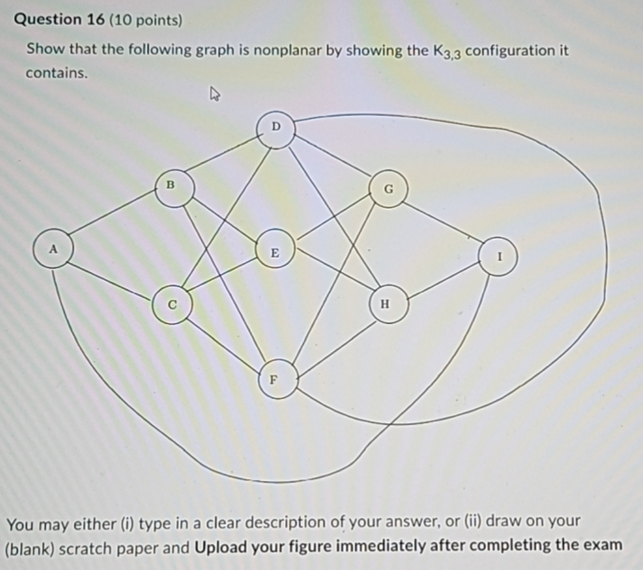 Question 16 (10 points) Show that the following graph | Chegg.com