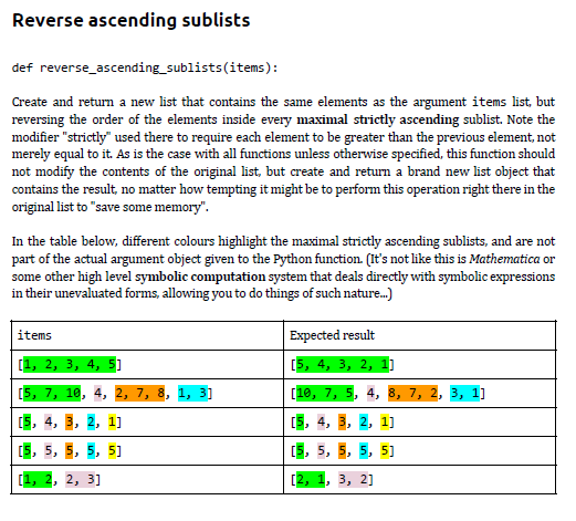Solved Reverse ascending sublists def | Chegg.com