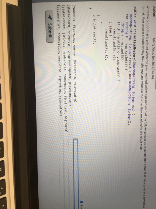 Solved Marty Stepp (on 2016/06/16) Write the output that is | Chegg.com