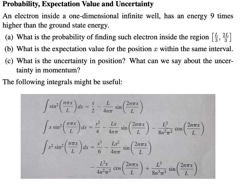 Solved Probability, Expectation Value and Uncertainty An | Chegg.com