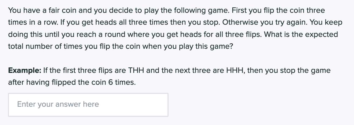 Solved You have a fair coin and you decide to play the | Chegg.com