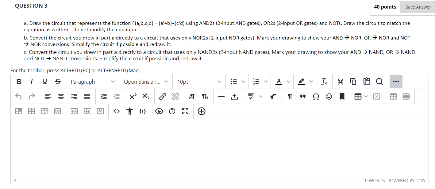 Solved QUESTION 3a. ﻿Draw the circuit that represents the | Chegg.com