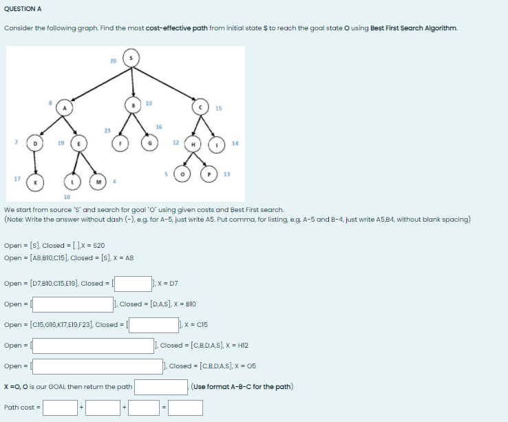 Solved QUESTION A Consider the following graph. Find the | Chegg.com