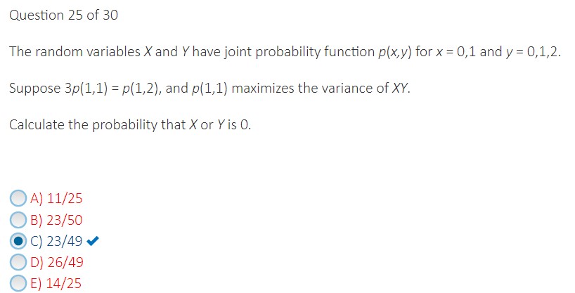 Solved The random variables X and Y have joint probability | Chegg.com