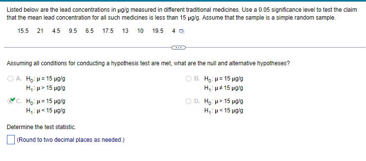 Solved 10 Test Statistic P Value Reject Accept H0