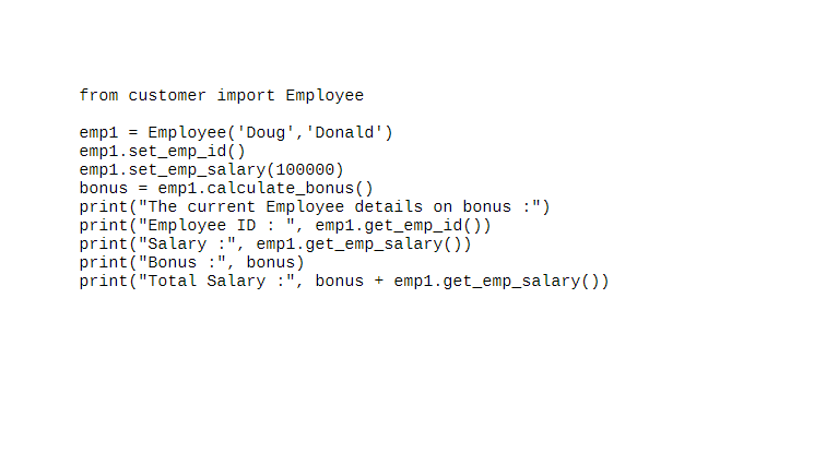 Solved Use the customer.py and employeeapp.py from the | Chegg.com