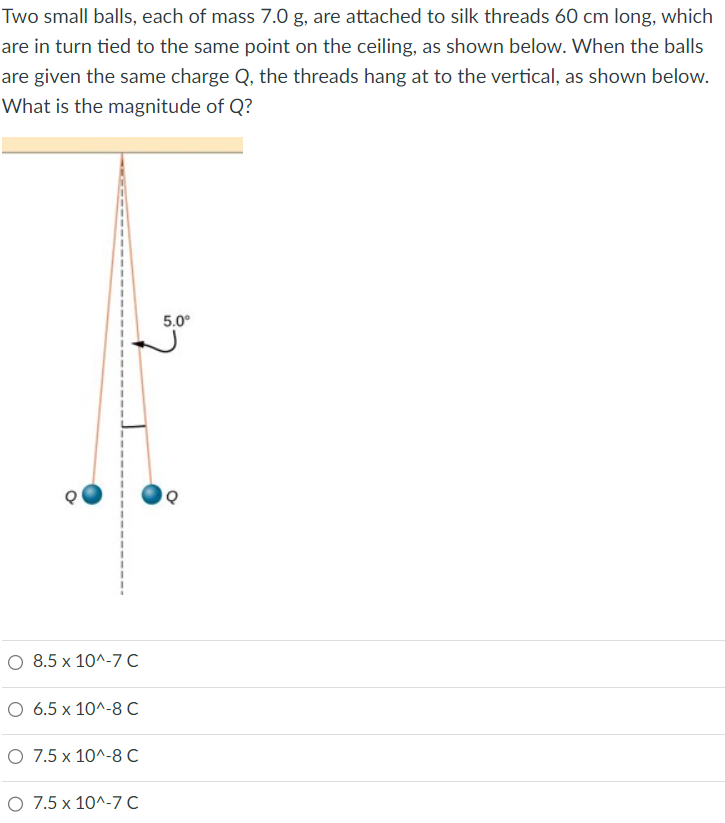Solved Two small balls, each of mass 7.0 g, are attached to | Chegg.com