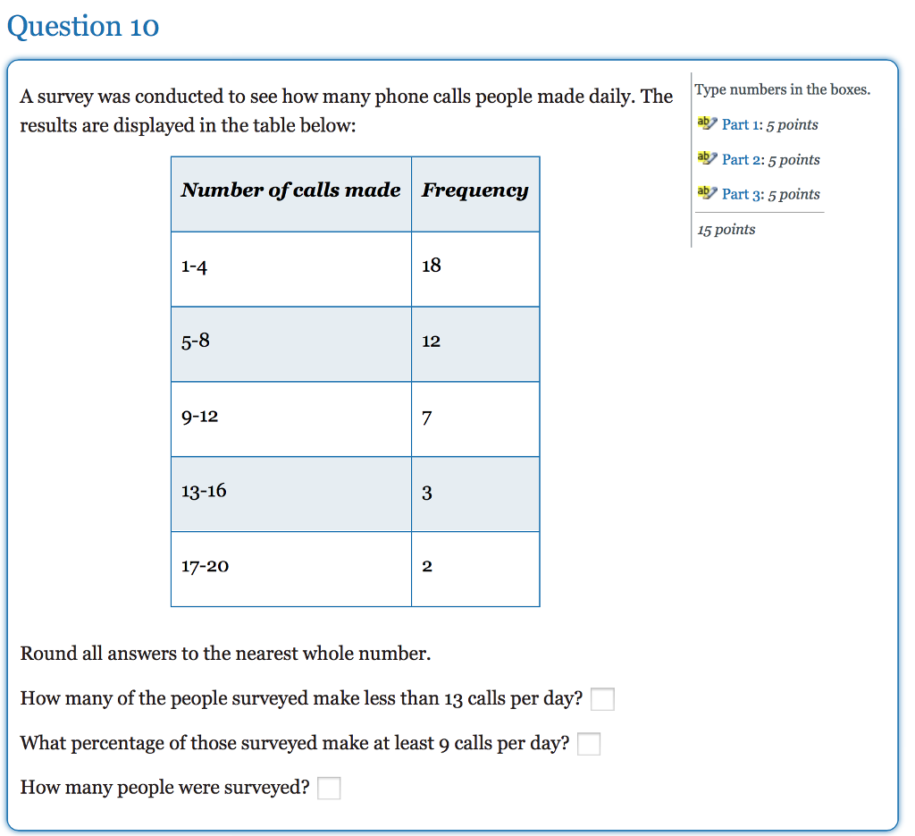 Solved How many of the people surveyed make less than 13 | Chegg.com