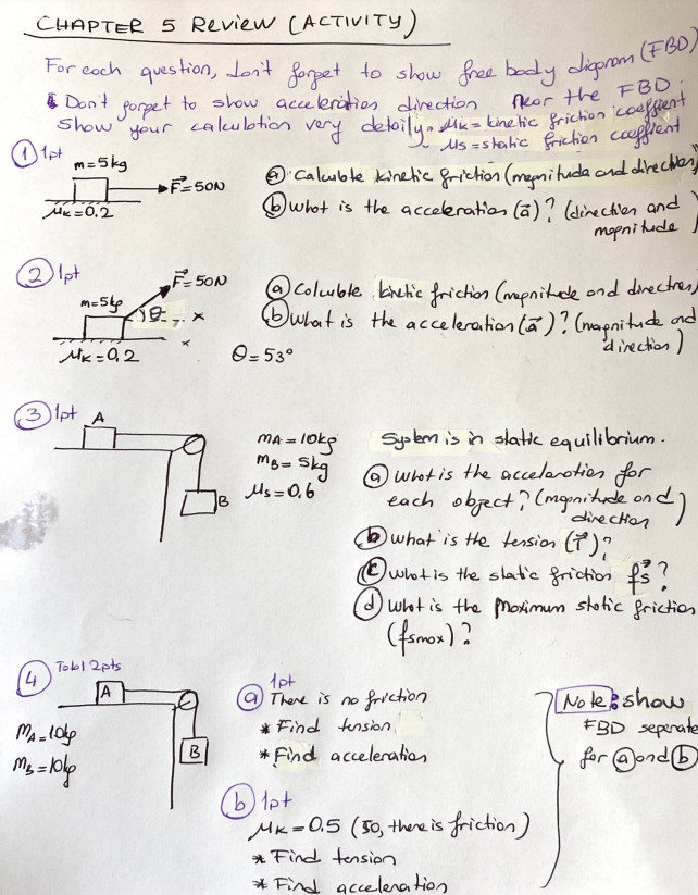 Solved For each question, don't forget to show FBD, | Chegg.com