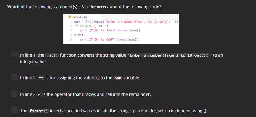 Solved Which of the following statement(s) is/are incorrect | Chegg.com