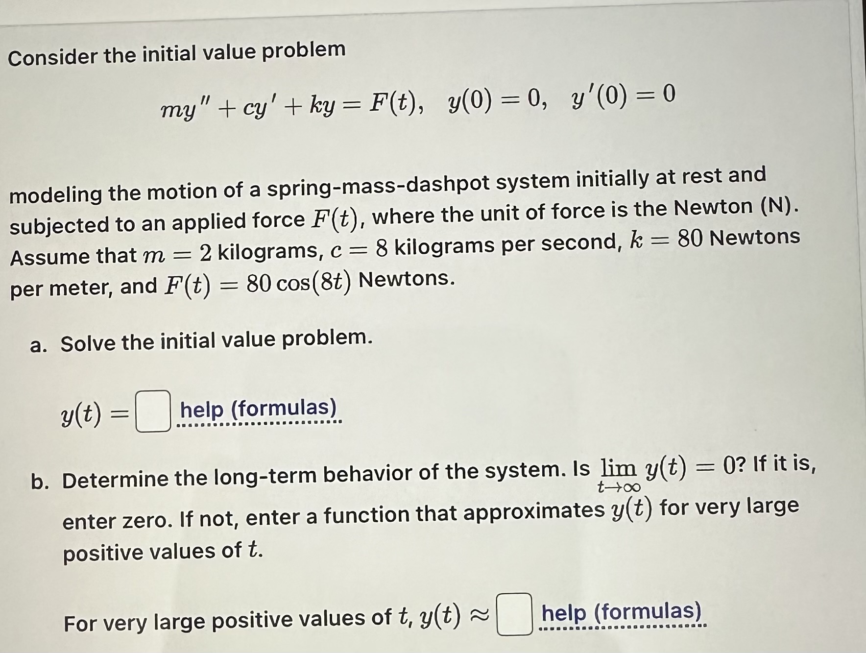 Solved Consider the initial value | Chegg.com