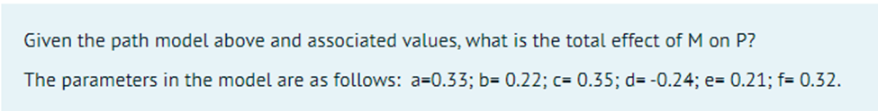 Solved Given the path model above and associated values, | Chegg.com