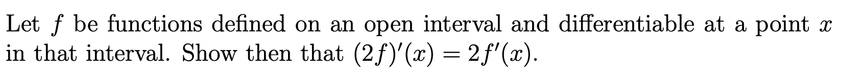Solved Let f be functions defined on an open interval and | Chegg.com