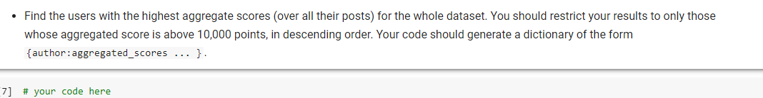 Solved • Find the users with the highest aggregate scores | Chegg.com